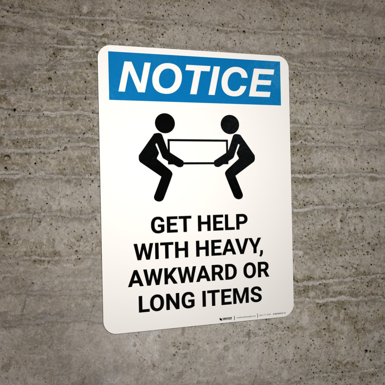 Notice: Get Help With Heavy Awkward Long Items Team Lift Icon ...