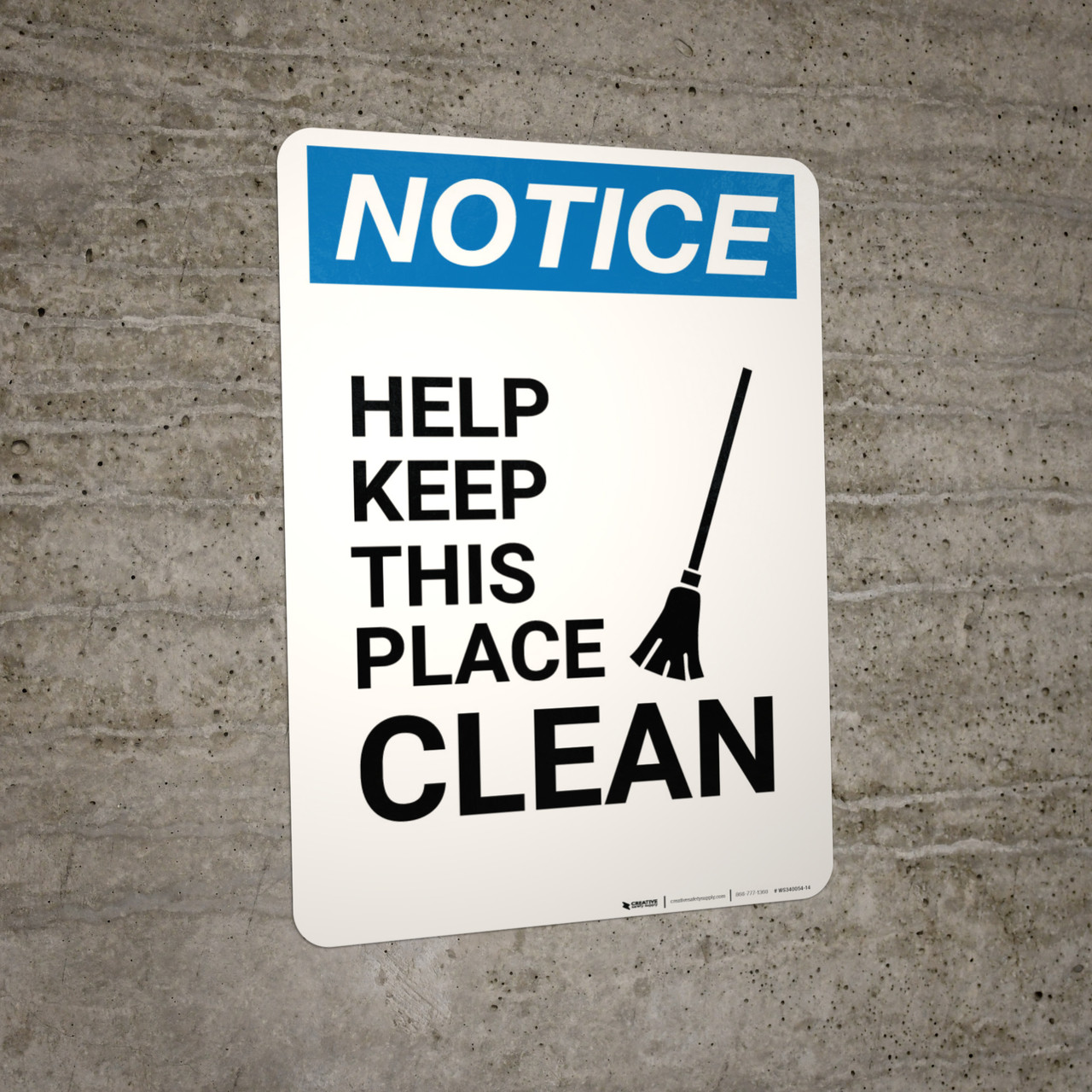Notice: Hold - Portrait Wall Sign | Creative Safety Supply