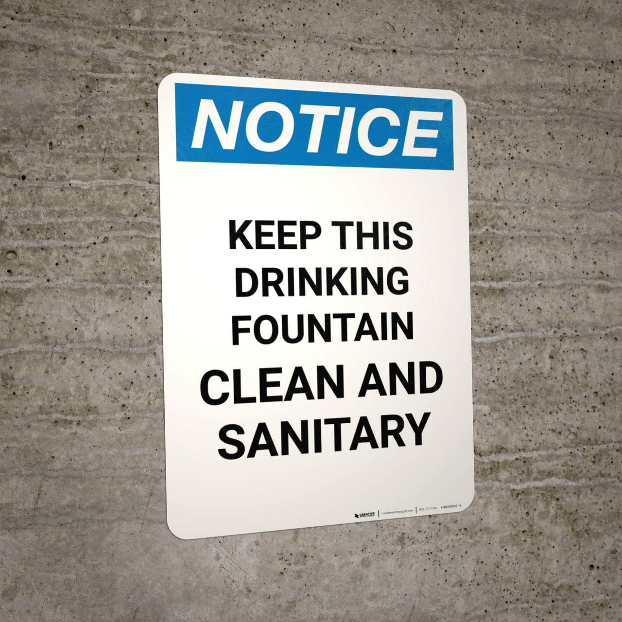 Notice: Equipment in Your Dept Must be Cleaned After Work - Portrait ...