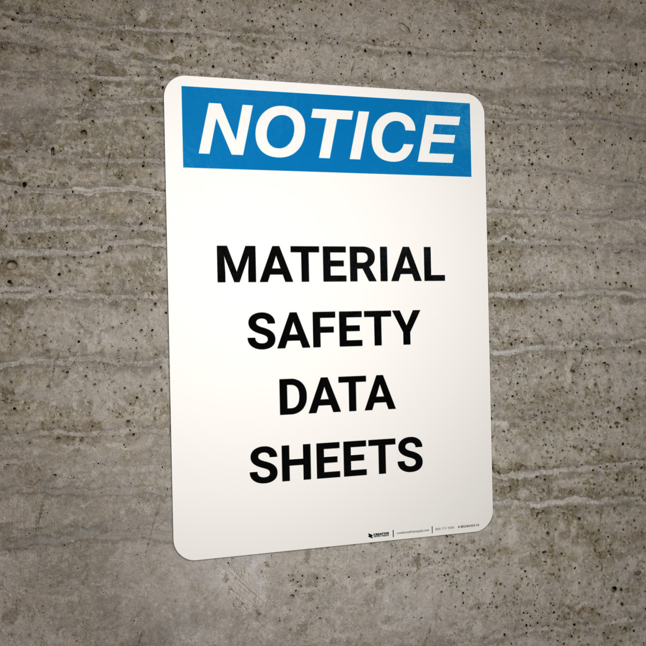 Notice: Measure Twice Cut Once - Portrait Wall Sign | Creative Safety ...