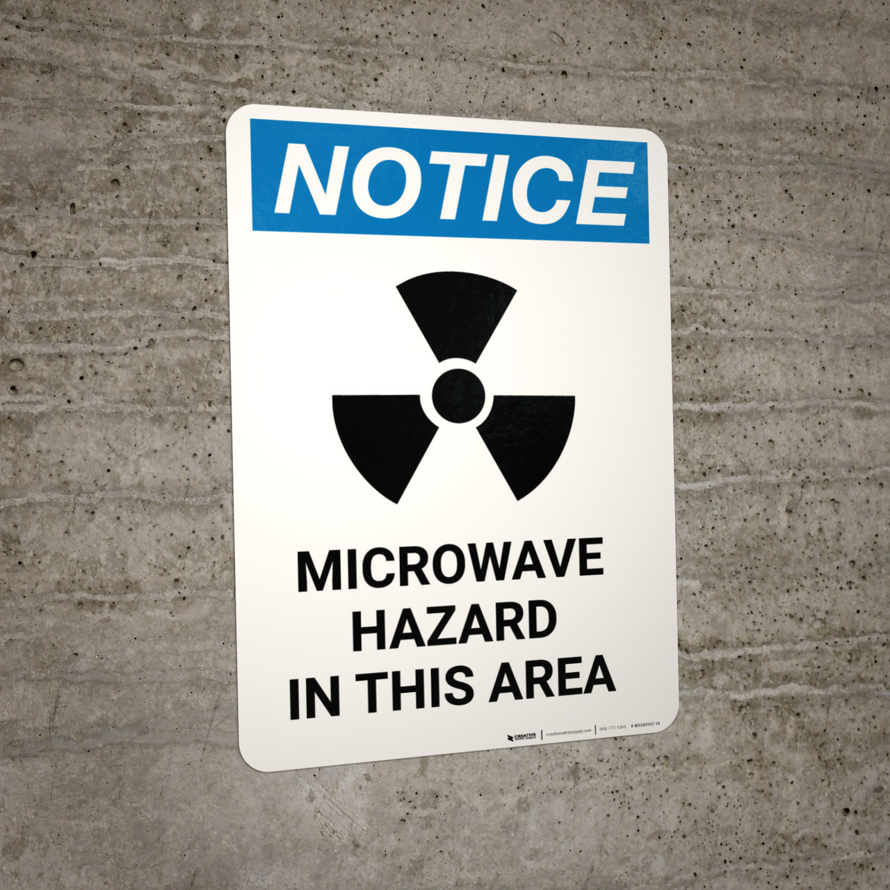 Notice: Microwave In Use - Portrait Wall Sign | Creative Safety Supply