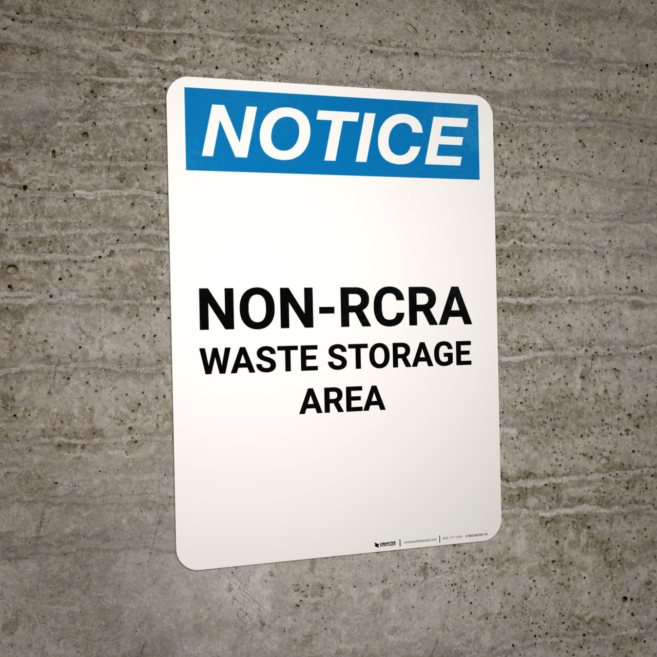 Notice: Non-Potable Water - Portrait Wall Sign | Creative Safety Supply