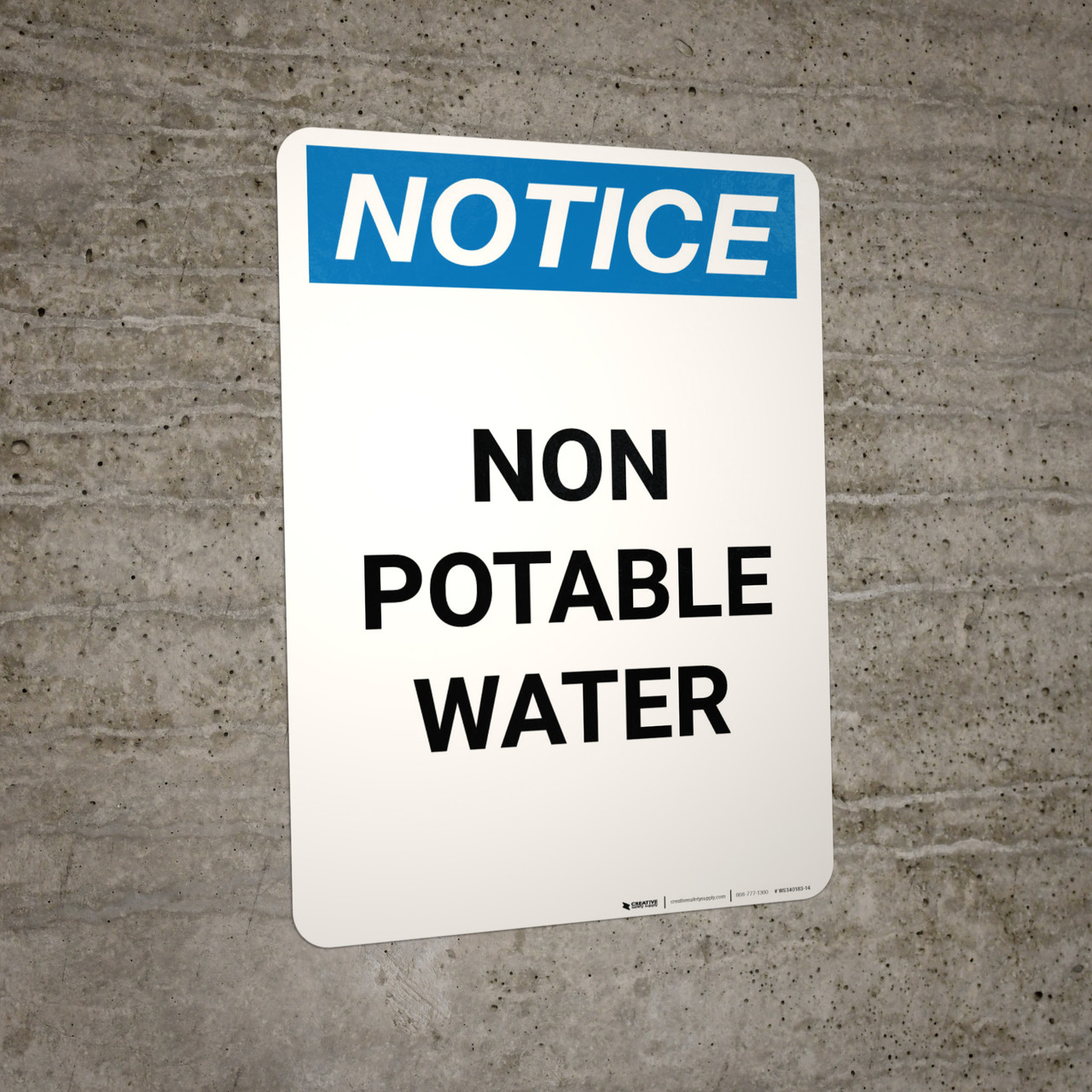 Notice: Not Consumable - Portrait Wall Sign