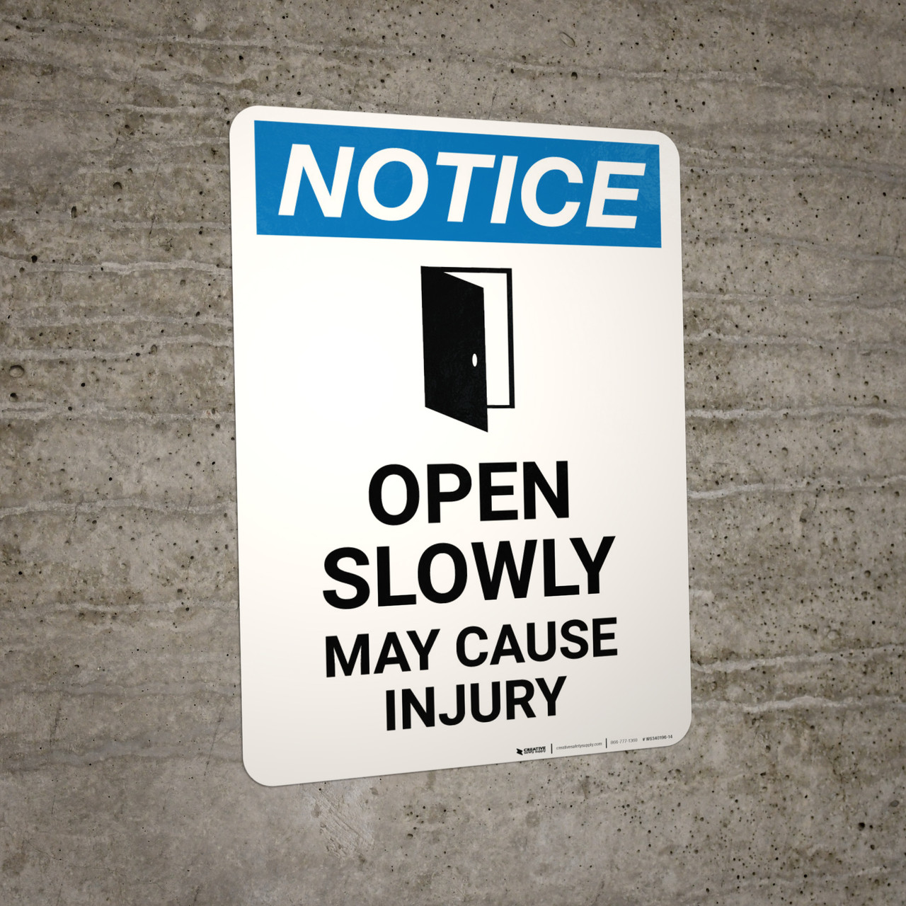 Notice: Operators and Authorized Personnel Only - Portrait Wall Sign