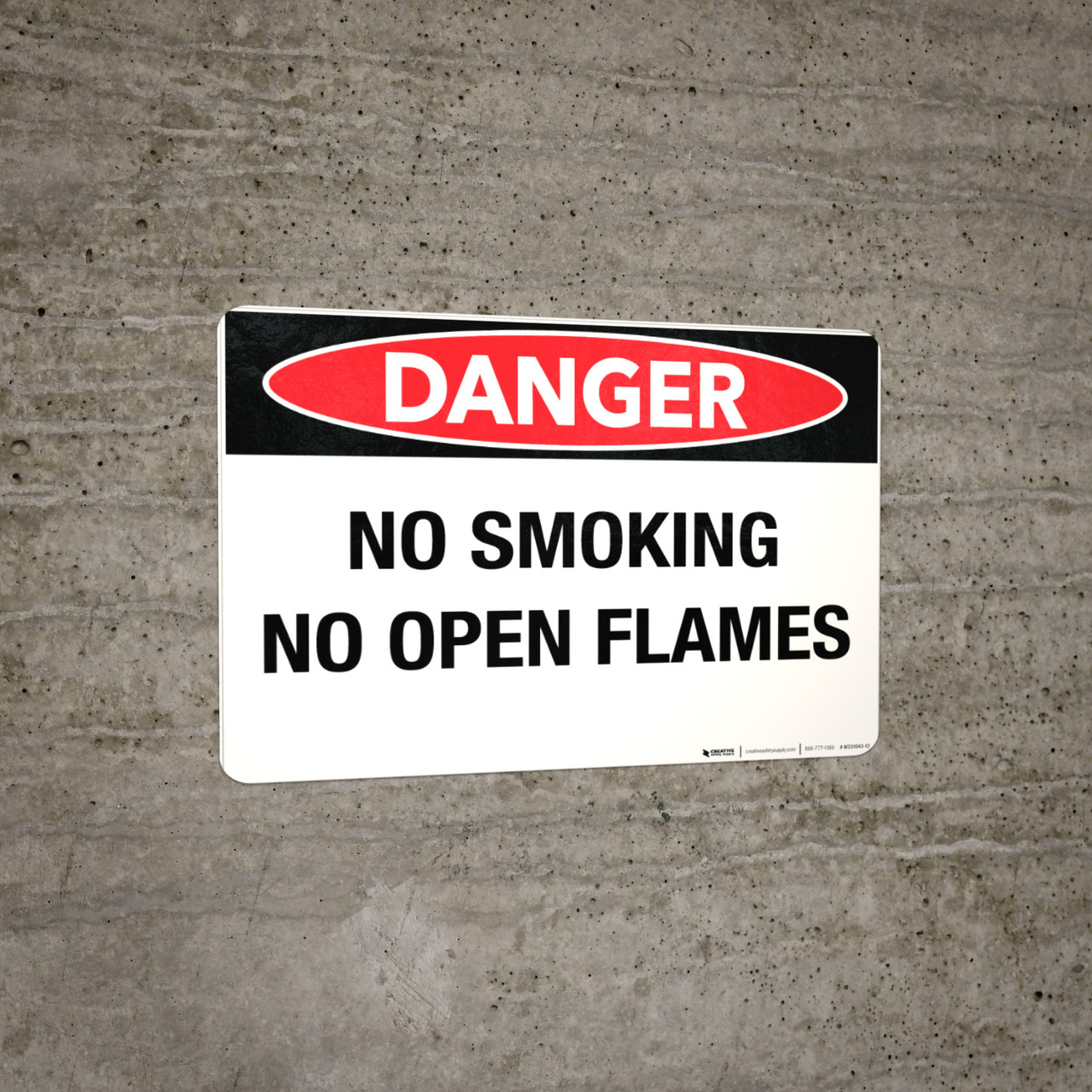 No Smoking No Open Flame Sign