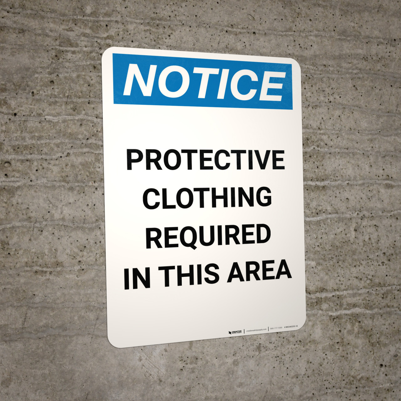 Notice: Contains No PCBs - Portrait Wall Sign