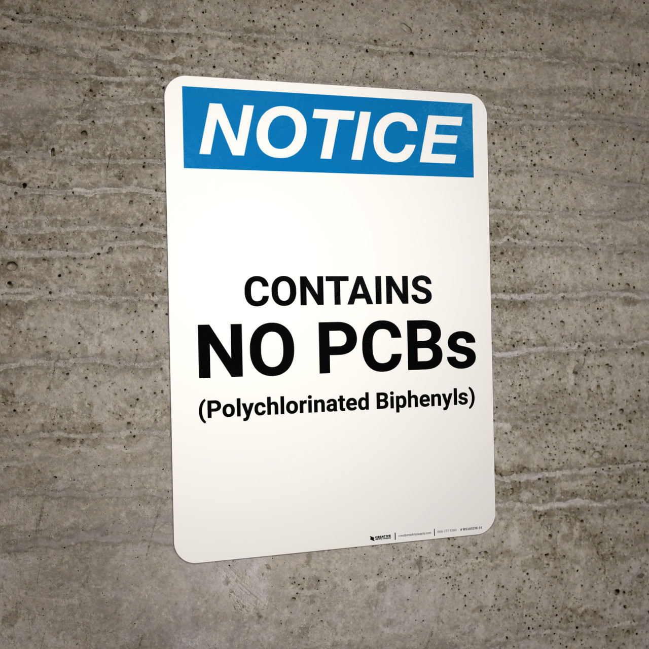 Notice: This Product Is Asbestos Free - Portrait Wall Sign | Creative ...