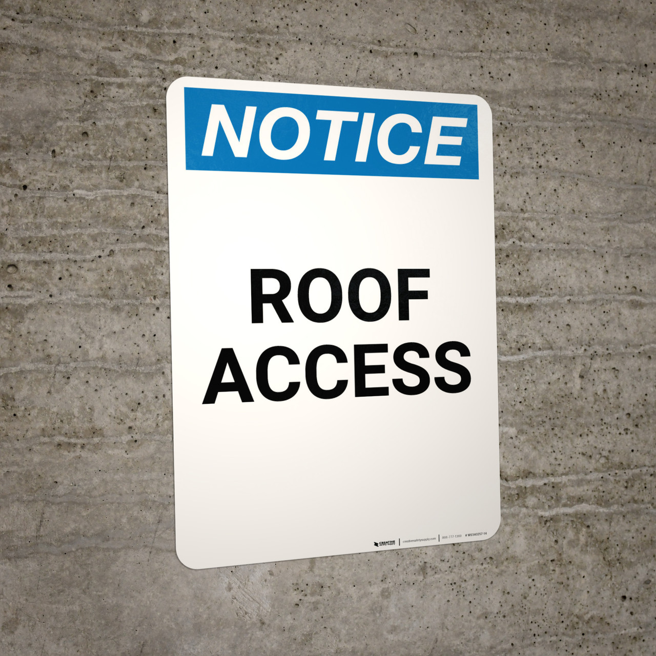 Notice: Rotating Equipment Hazard - Portrait Wall Sign