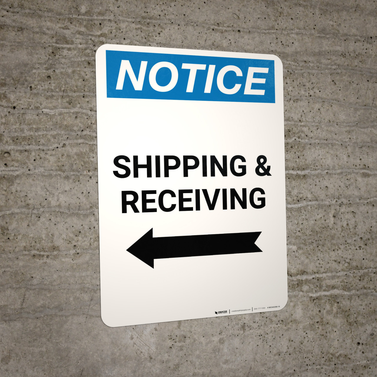 Notice: Shipping and Receiving Ring Bell For Deliveries - Portrait Wall ...