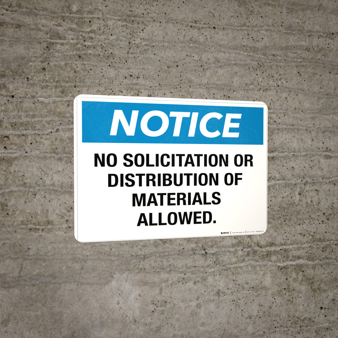 Notice: Stick No Bills - Portrait Wall Sign