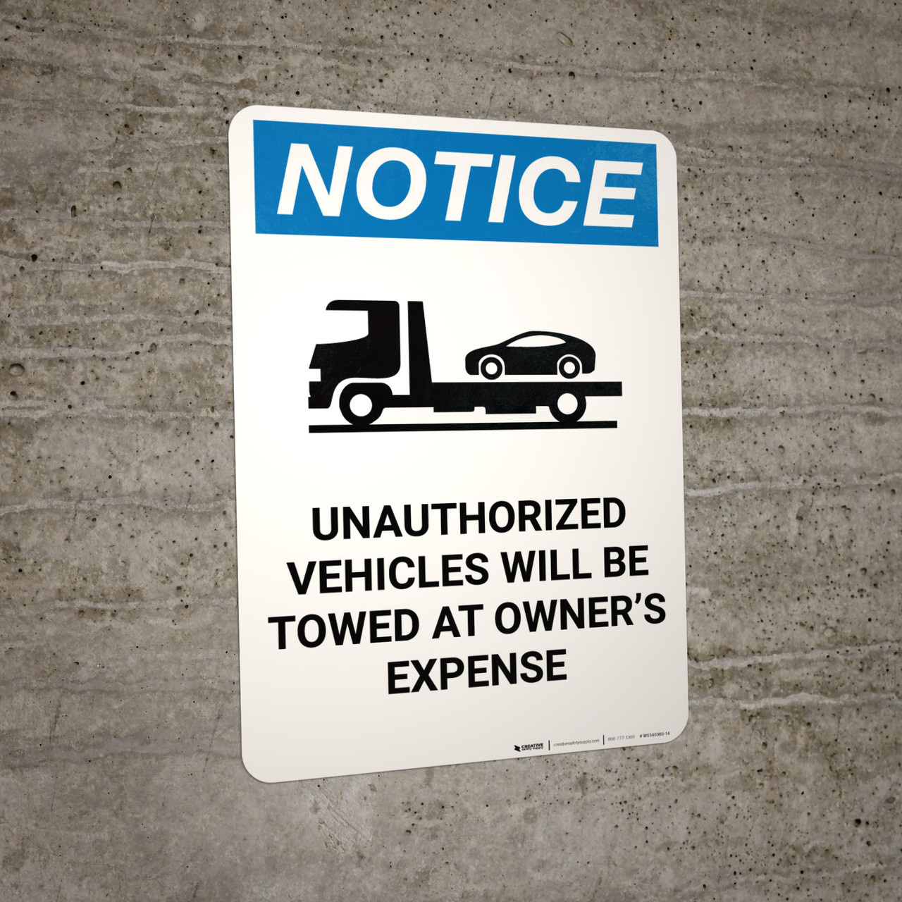 Notice: Unbuckled Unsafe Unemployed - Portrait Wall Sign