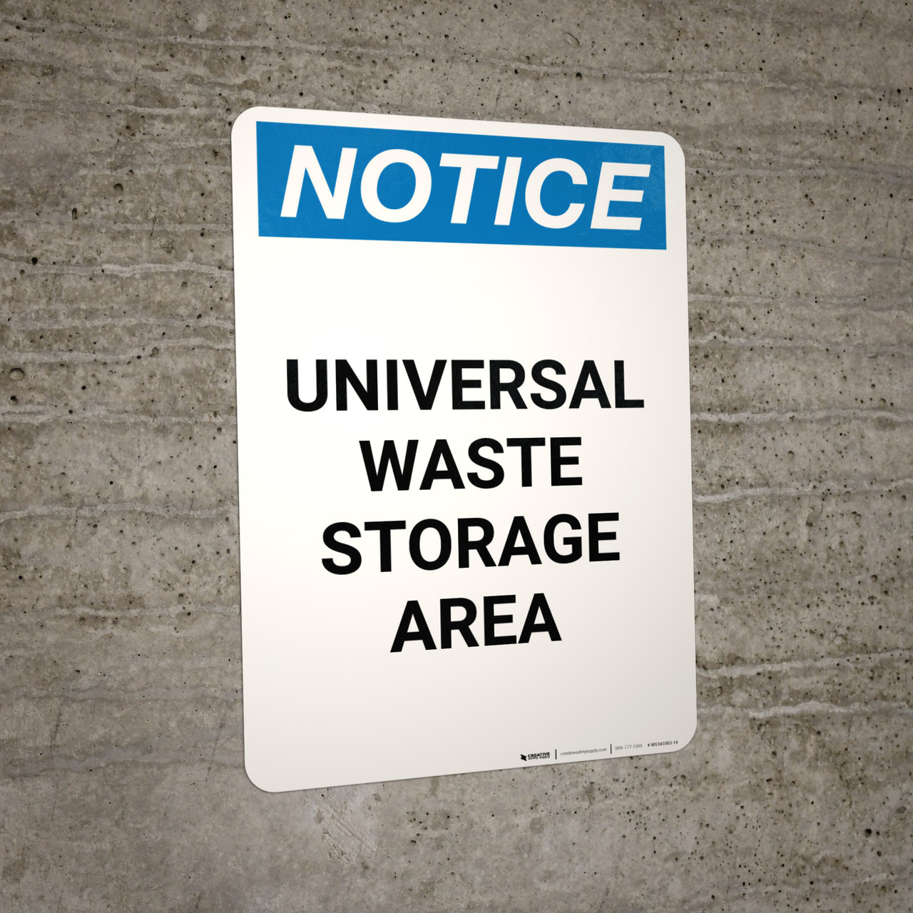 Notice: Use Handrail with Icon - Portrait Wall Sign