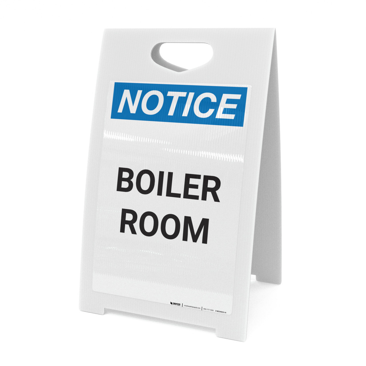 Notice: Boiler room - A-Frame Sign | Creative Safety Supply