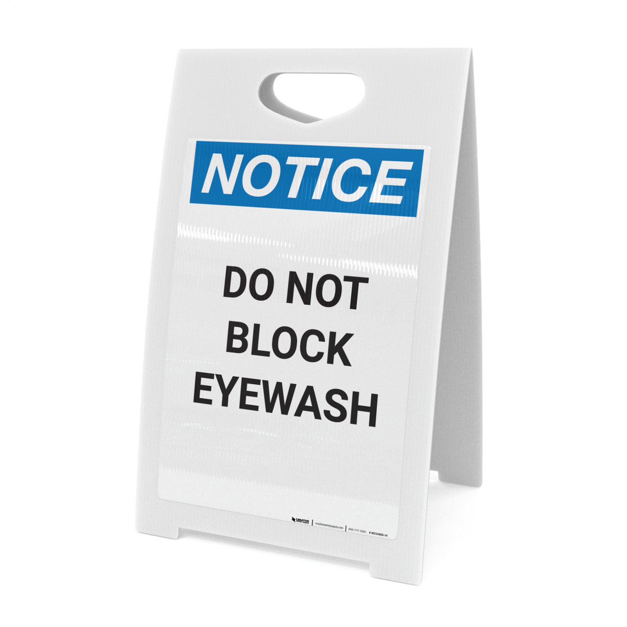 Notice Do Not Block Eyewash A Frame Sign