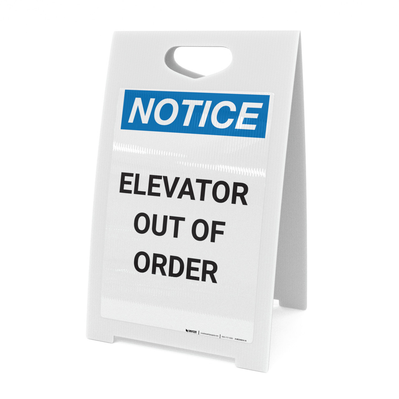 Notice: Elevator Out Of Order - A-Frame Sign | Creative Safety Supply