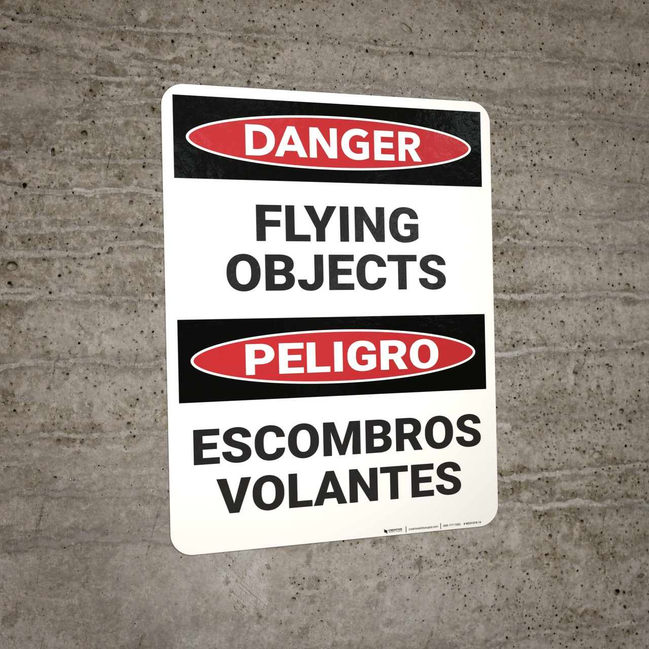 Danger: Flying Objects - Wall Sign