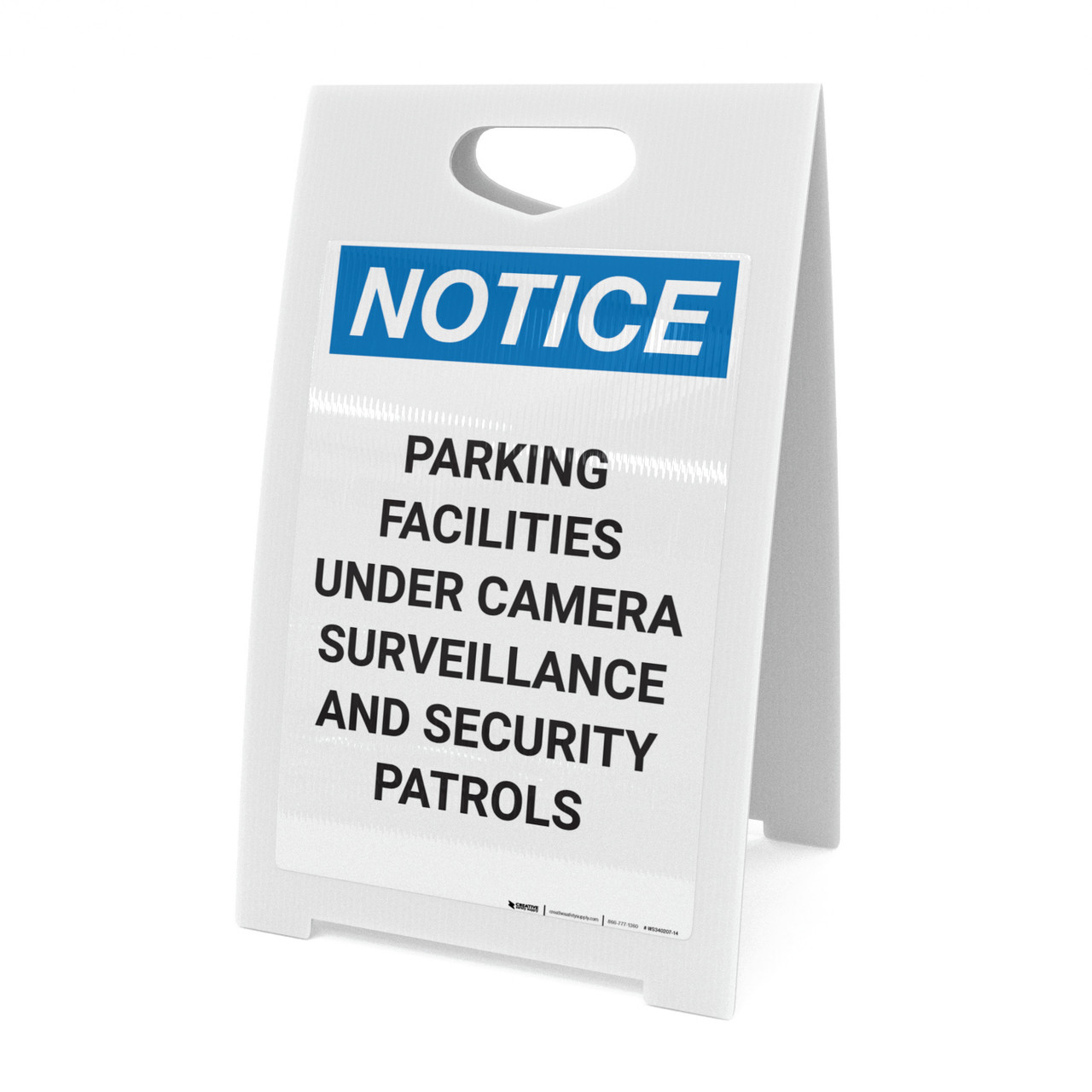 Notice: Parking Facilities Under Camera Surveillance - A-Frame Sign ...