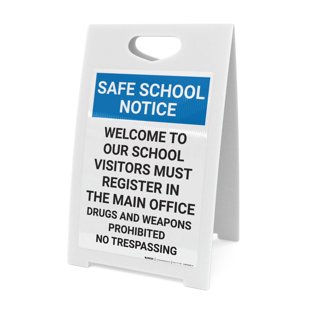 Notice: Safe School Welcome To Our School - A-Frame Sign | Creative ...