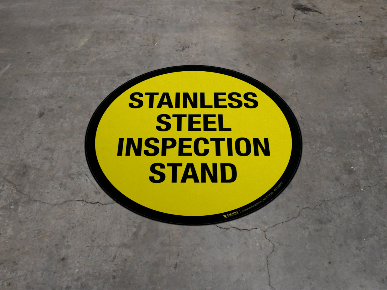 Stainless Steel Inspection Stand Floor Sign