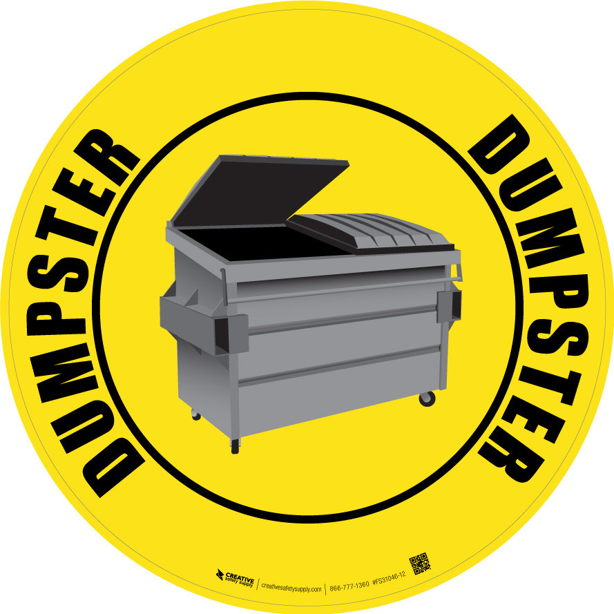Dumpster - Floor Sign