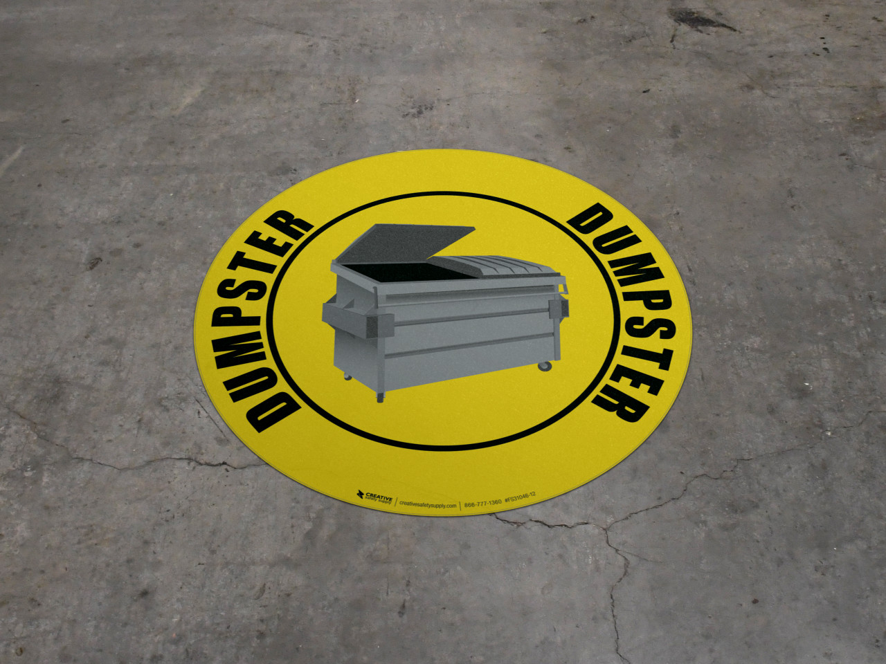 Dumpster - Floor Sign