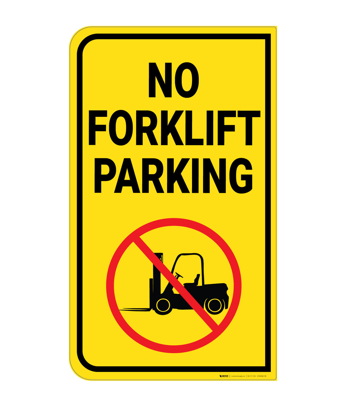 No Forklift Parking - Floor Marking Sign