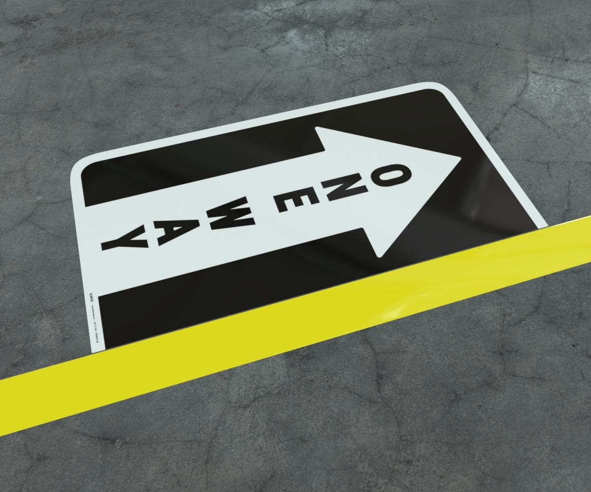 One Way Arrow - Floor Marking Sign | Creative Safety Supply