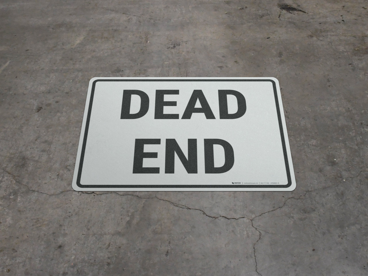Dead End Rectangle - Floor Marking Sign