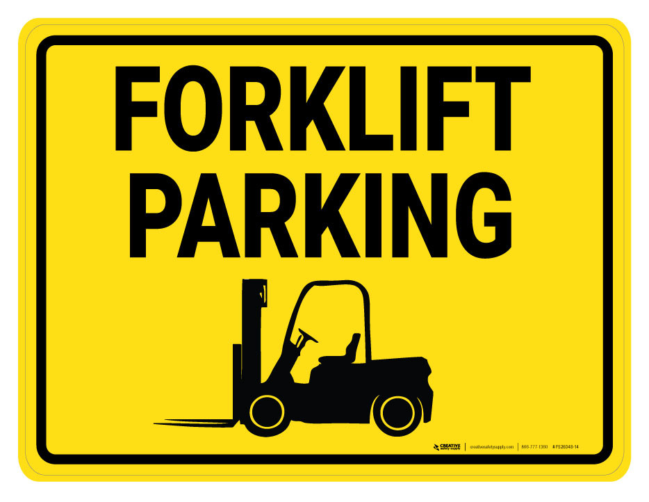 Forklift Parking with Icon - Floor Marking Sign | Creative Safety Supply