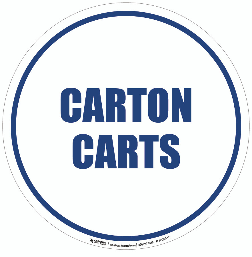Carton Carts Floor Sign