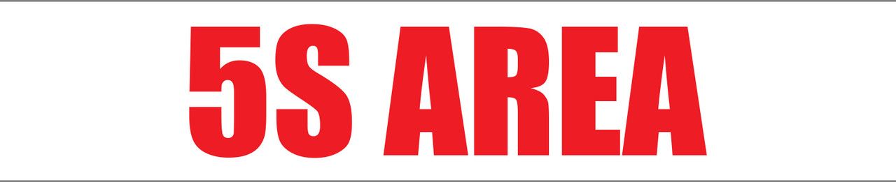 5S Area - Inline Printed Floor Marking Tape | Creative Safety Supply