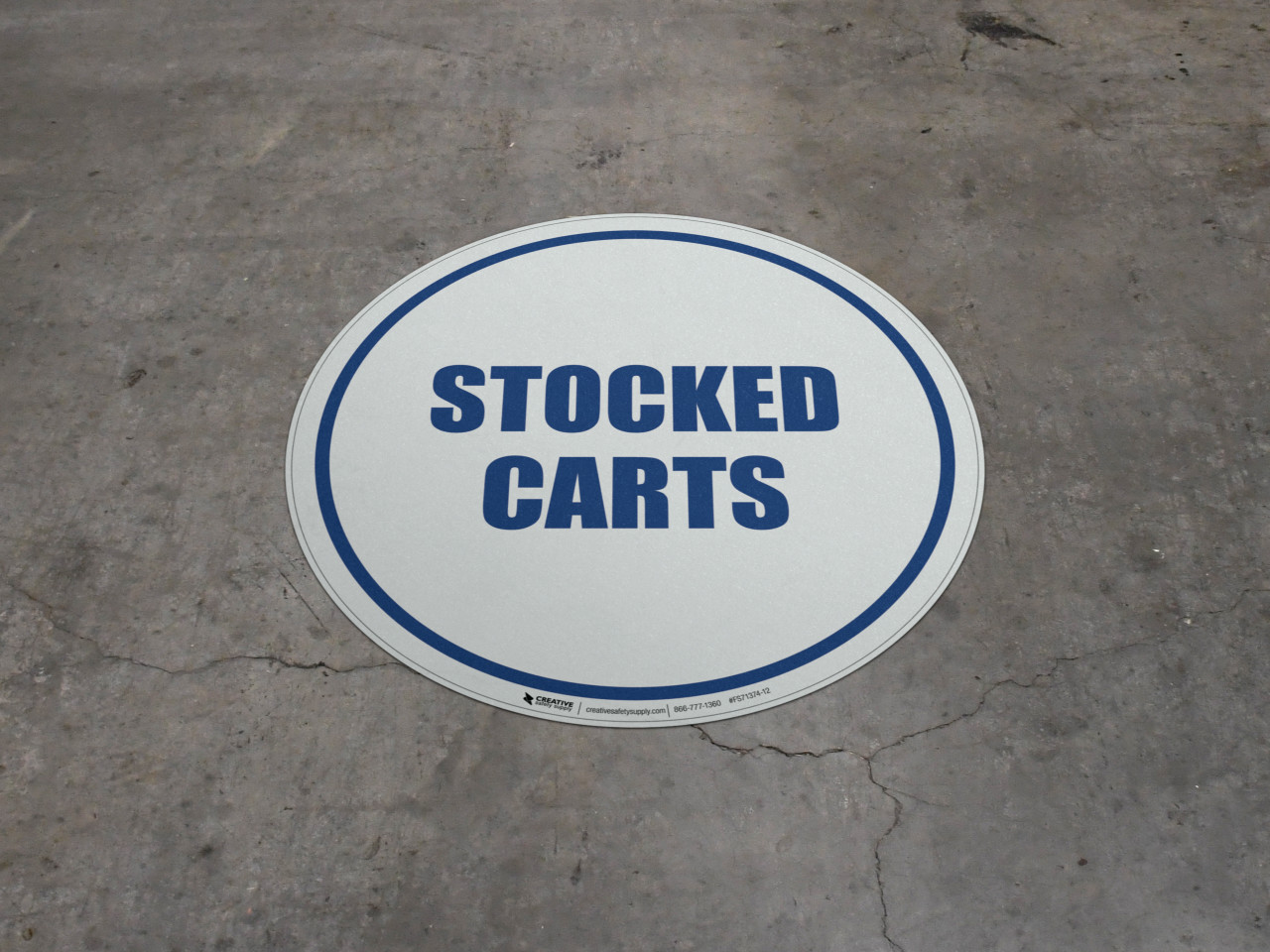 Stocked Carts Floor Sign