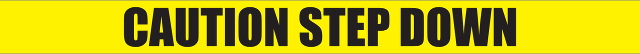 Caution Step Down - Inline Printed Floor Marking Tape