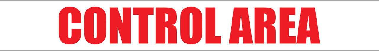 Control Area - Inline Printed Floor Marking Tape