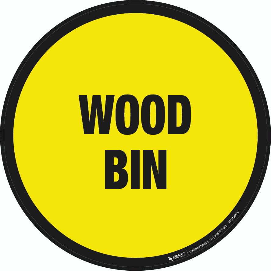 Wood Bin Floor Sign