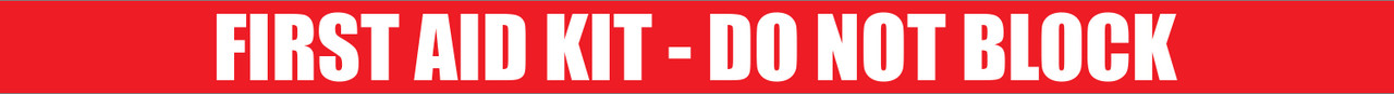 First Aid Kit Do Not Block Inline Printed Floor Marking Tape