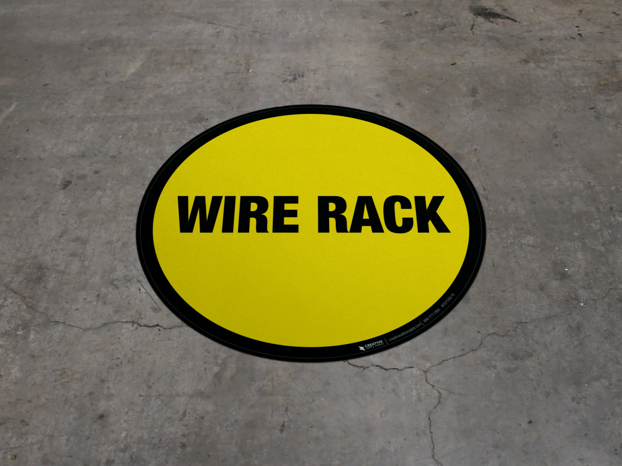 Wire Rack Floor Sign