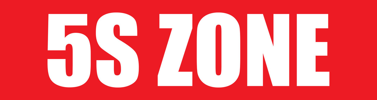 5S Zone - Inline Printed Floor Marking Tape | Creative Safety Supply