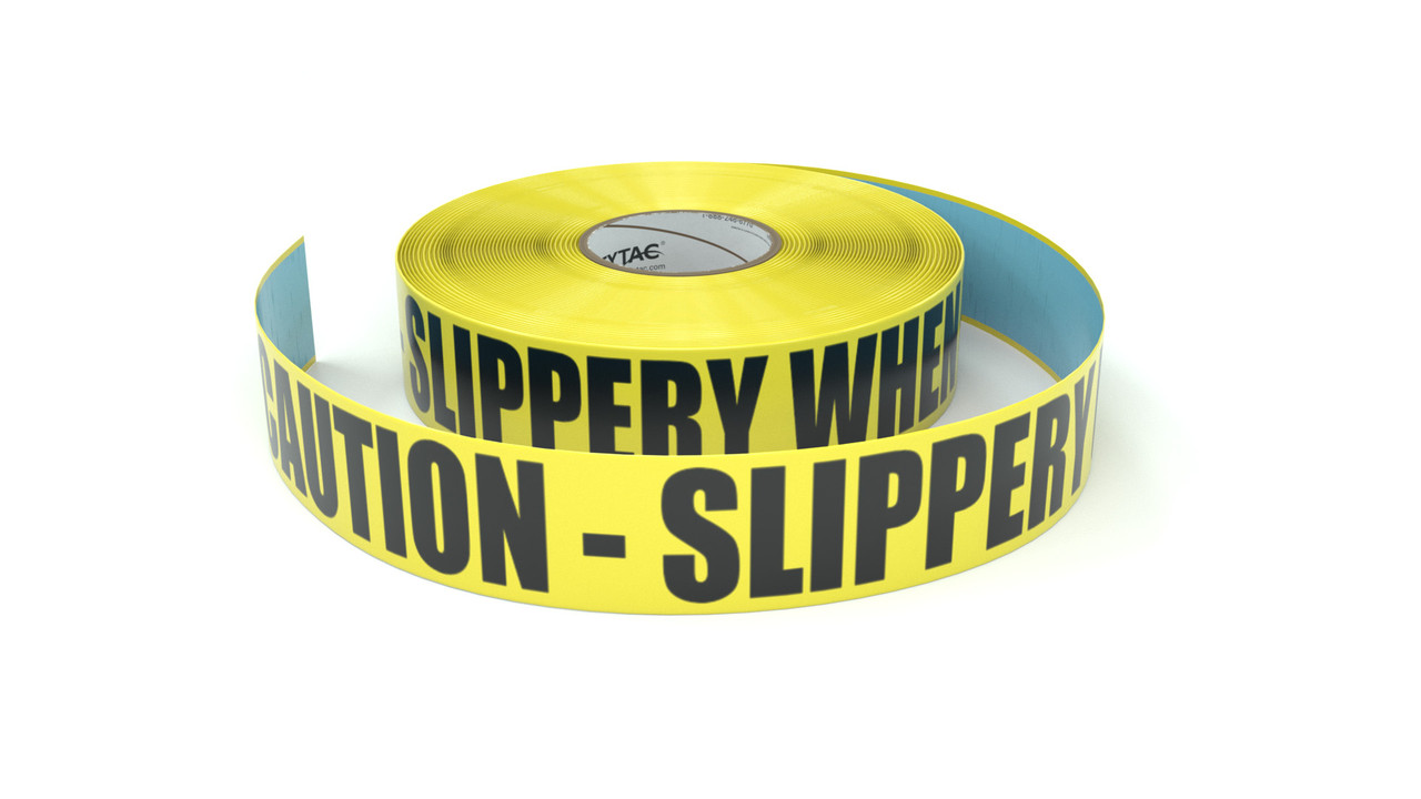 Caution Slippery When Wet Inline Printed Floor Marking Tape