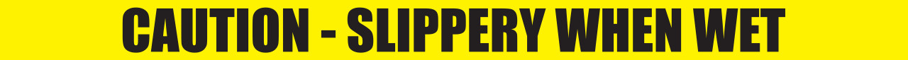 Caution Slippery When Wet Inline Printed Floor Marking Tape