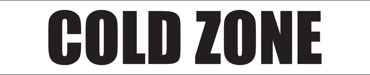 Cold Zone - No Prolonged Exposure - Inline Printed Floor Marking Tape ...