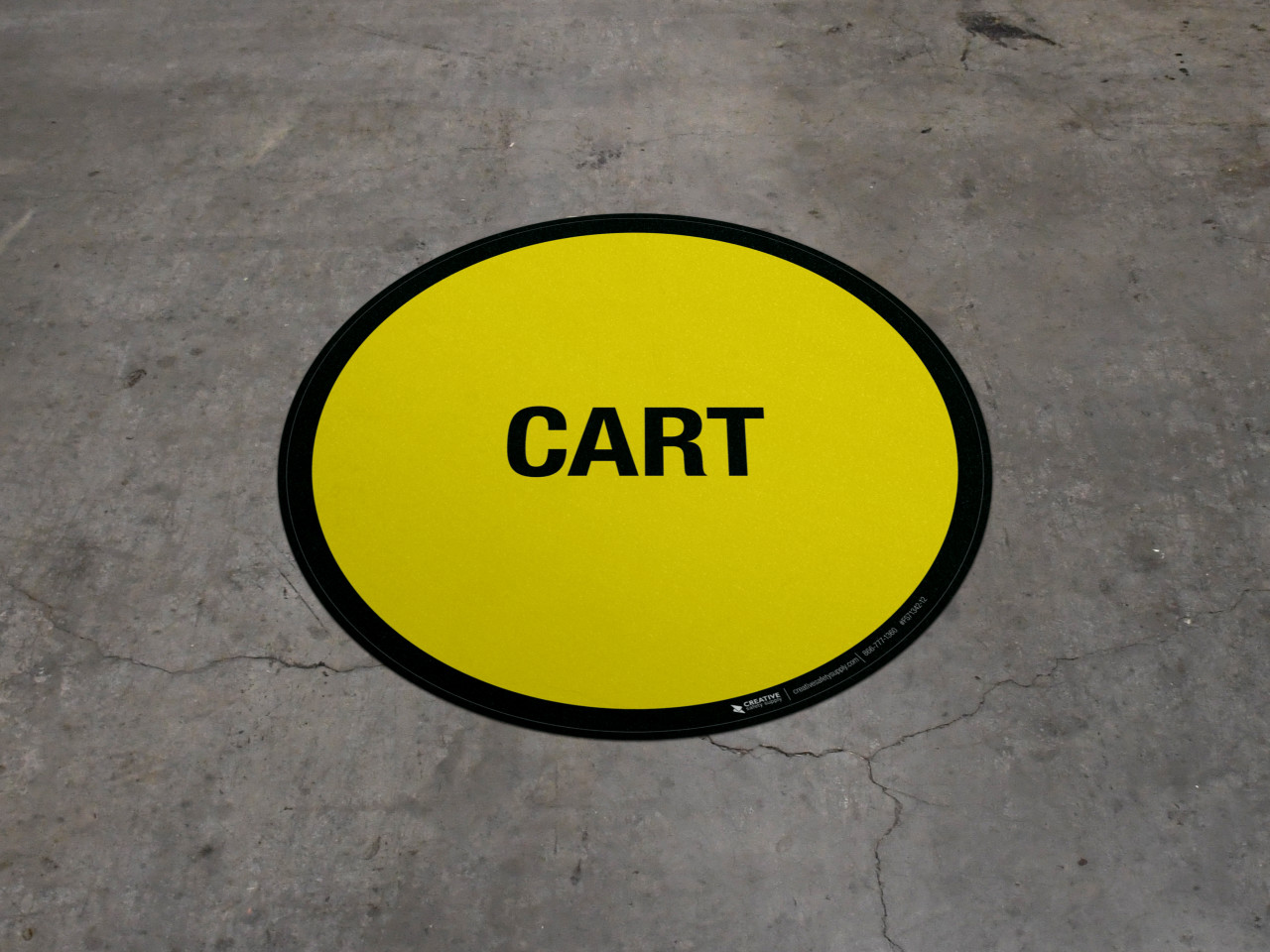Cart Floor Sign | Creative Safety Supply