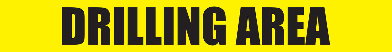 Drilling Area - Inline Printed Floor Marking Tape | Creative Safety Supply