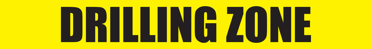 Drilling Zone - Inline Printed Floor Marking Tape