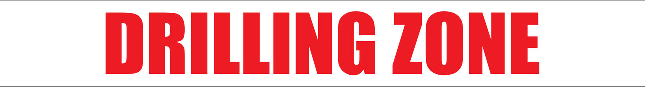 Drilling Zone - Inline Printed Floor Marking Tape