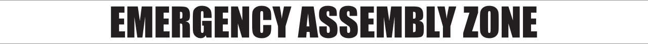 Emergency Assembly Zone - Inline Printed Floor Marking Tape
