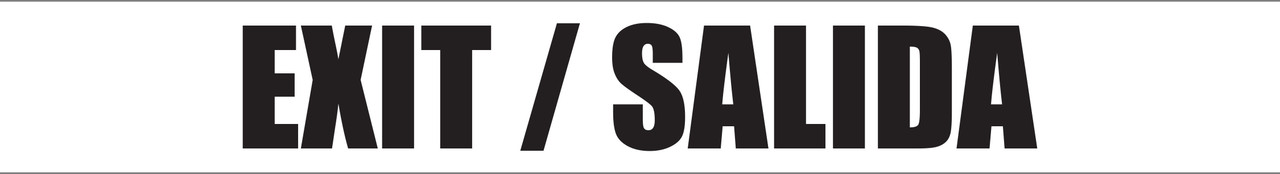 Exit / Salida - Inline Printed Floor Marking Tape