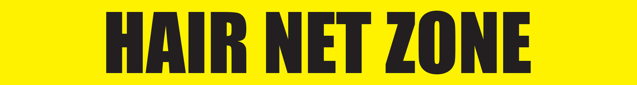 Hair Net Zone - Inline Printed Floor Marking Tape