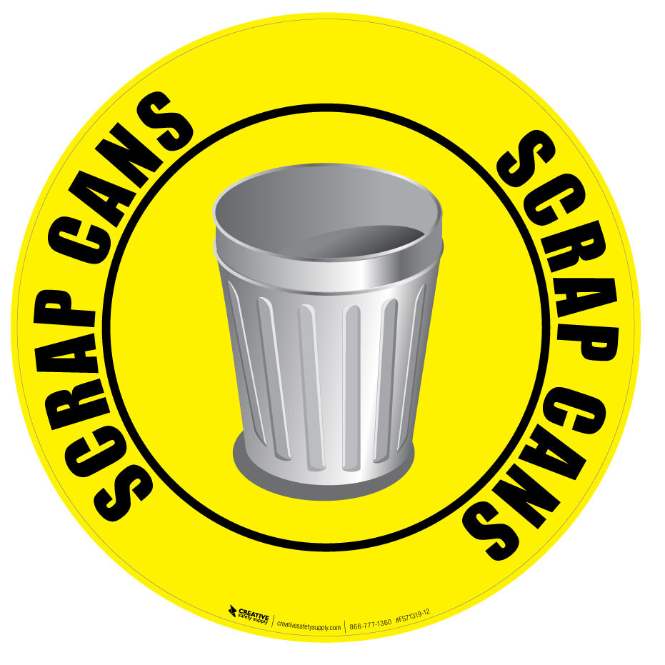 Scrap Cans Floor Sign
