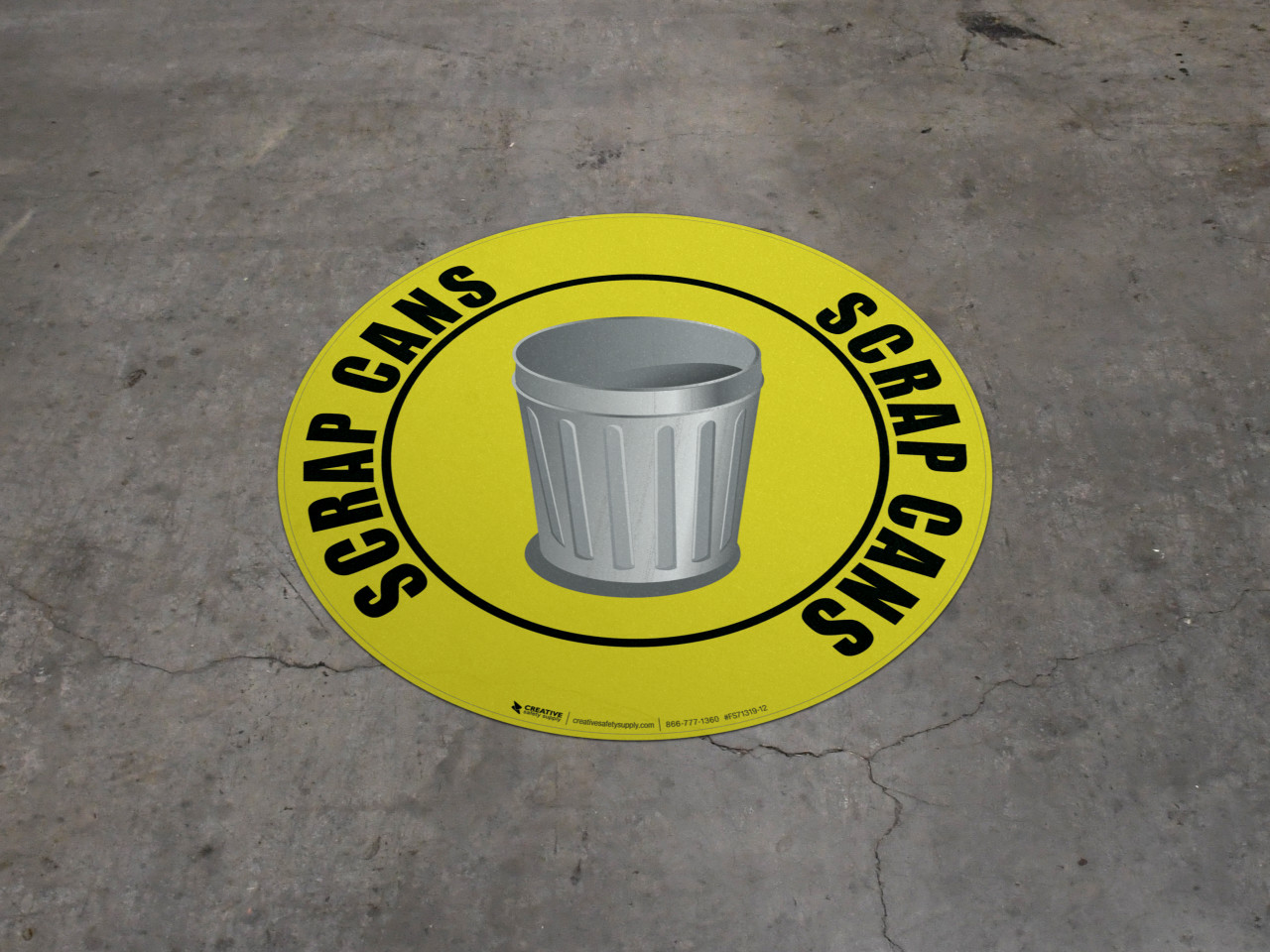 Scrap Cans Floor Sign